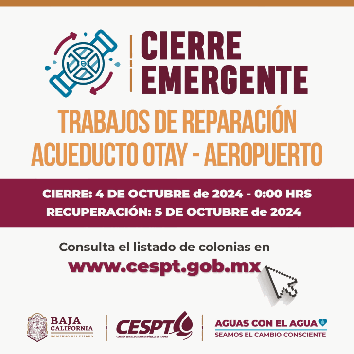 ANUNCIA CESPT TRABAJOS CORRECTIVOS EMERGENTES EN EL ACUE... - El Mexicano