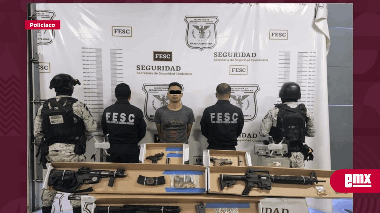 Detienen a hombre con armas largas, cortas y drones - El Mexicano