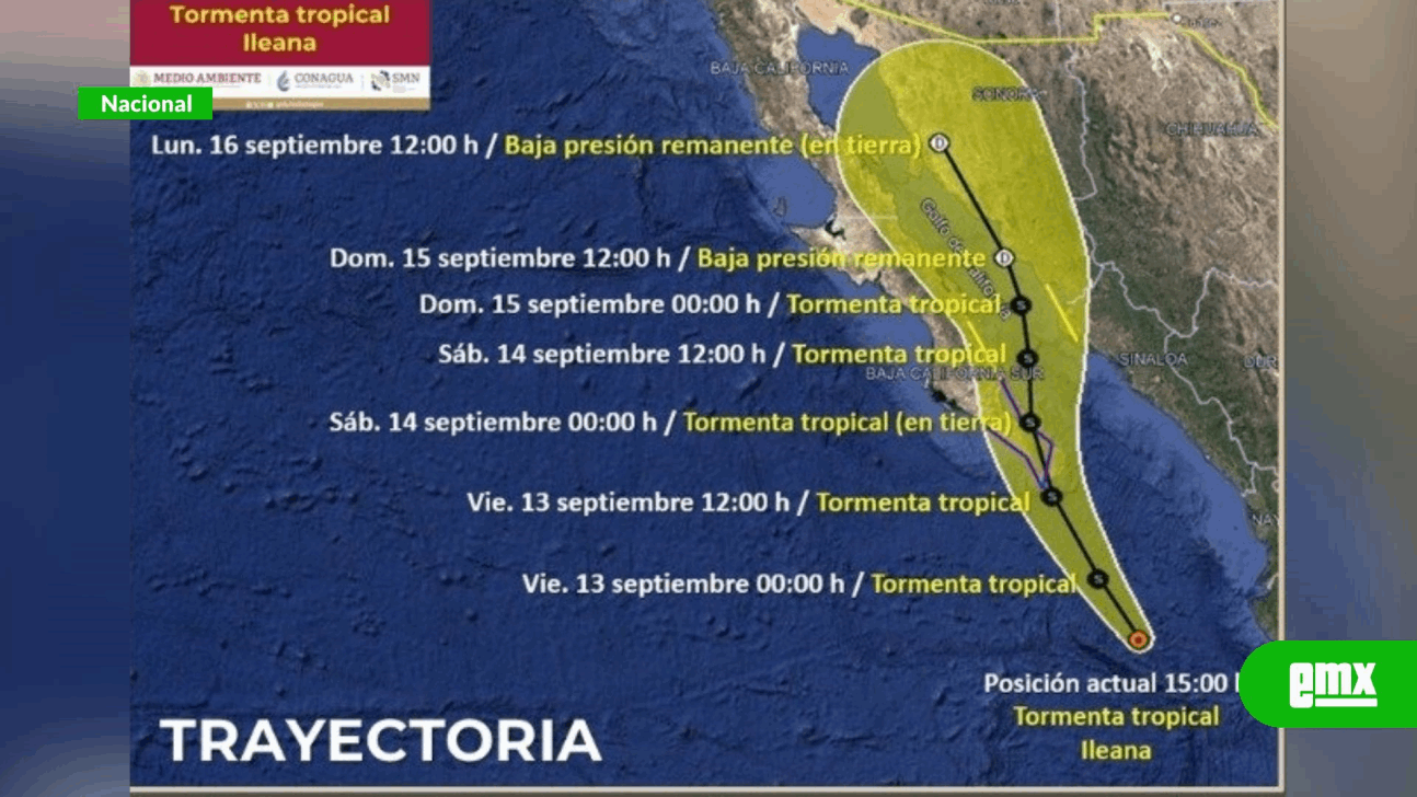 Tormenta tropical ‘Ileana’ tocará dos veces tierra en es... - El Mexicano