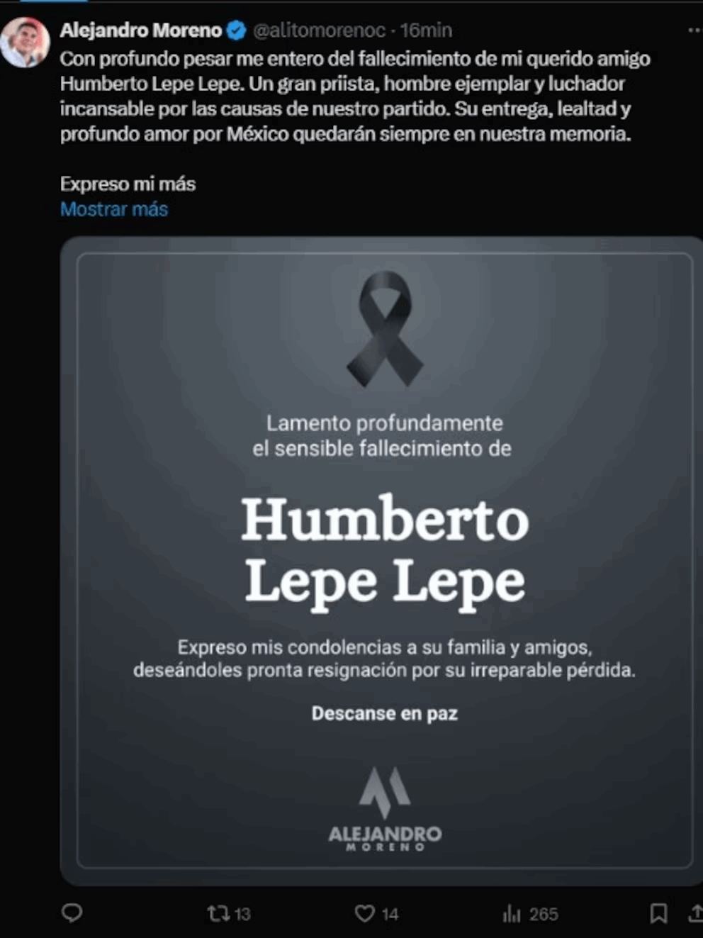Muere Humberto Lepe Lepe, delegado del CEN del PRI en CD... - El Mexicano